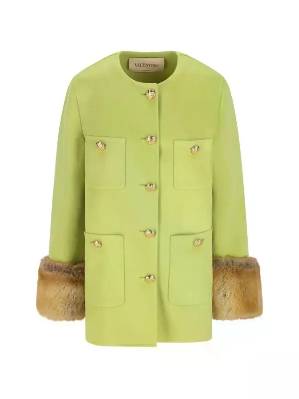 Valentino Garavani Button-front Coat - Green