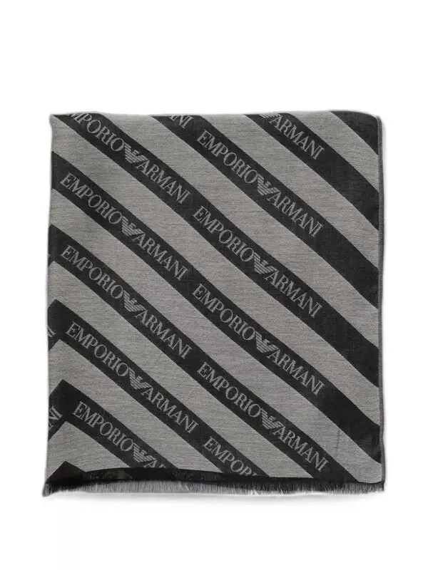 Emporio Armani Logo-print Chevron Scarf