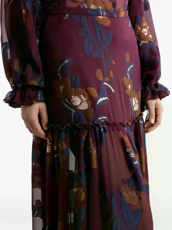 Etro Silk-blend Fil Coupé Floral Jacquard Maxi Skirt