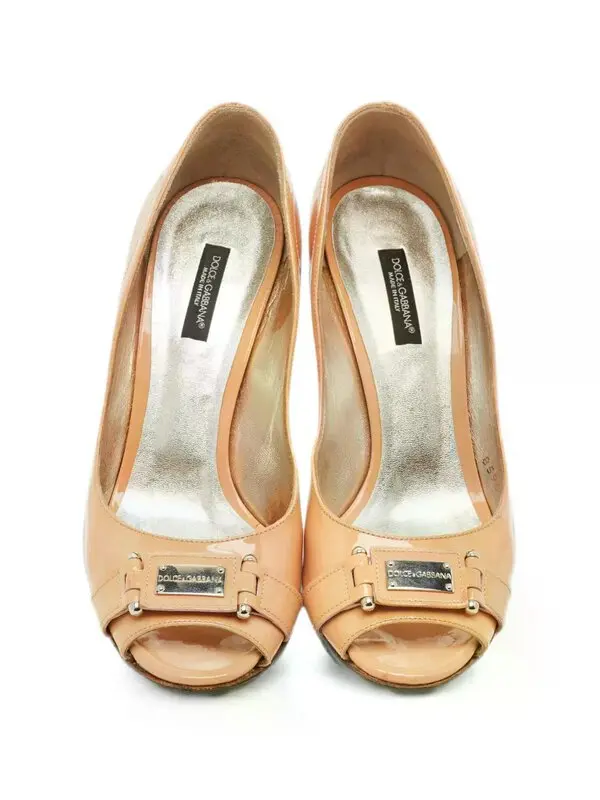 Dolce & Gabbana Patent Leather Peep-toe Pumps