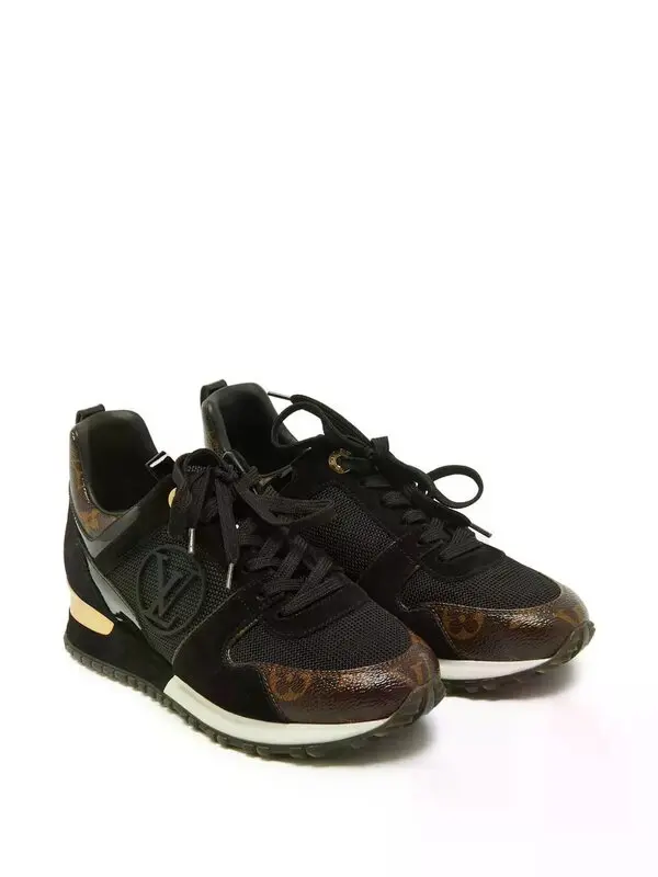 LOUIS VUITTON Run Away Monogram Sneakers - Black