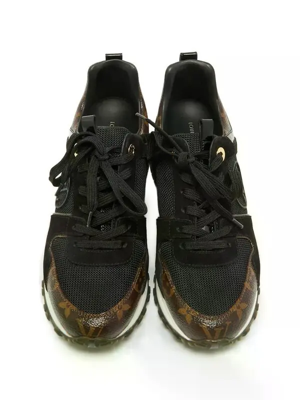 LOUIS VUITTON Run Away Monogram Sneakers - Black