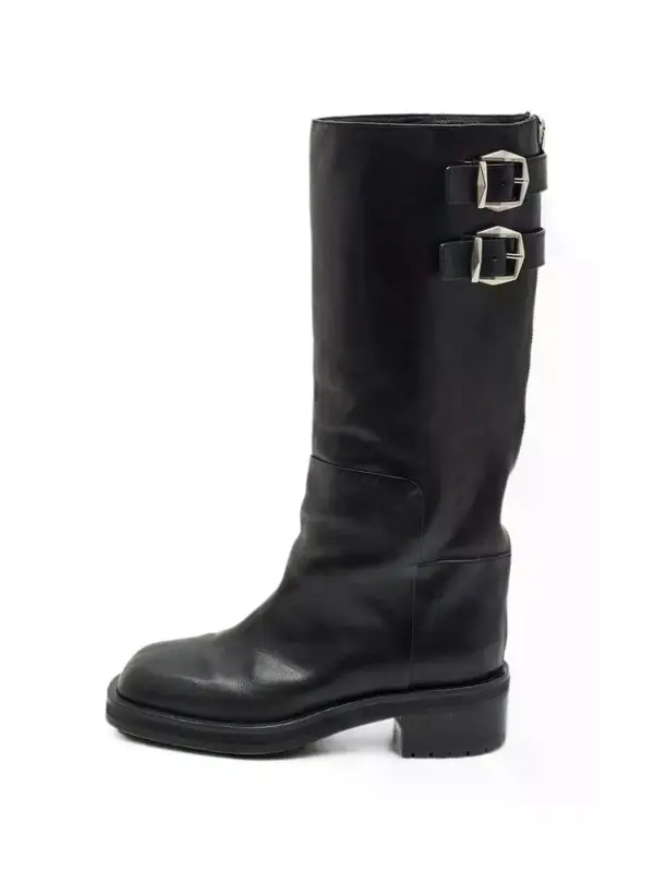 JIMMY CHOO Brooklyn Buckled Knee-high Boots - Black