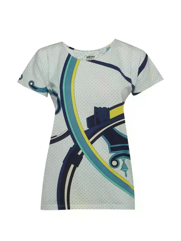 Hermès Printed Jersey T-shirt - Blue
