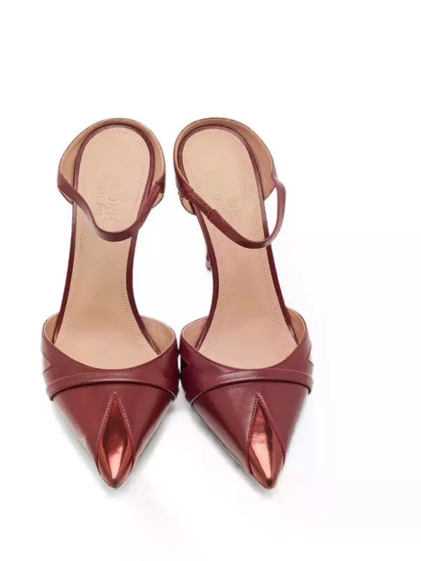 MALONE SOULIERS Uma Two-tone Leather Heeled Mules