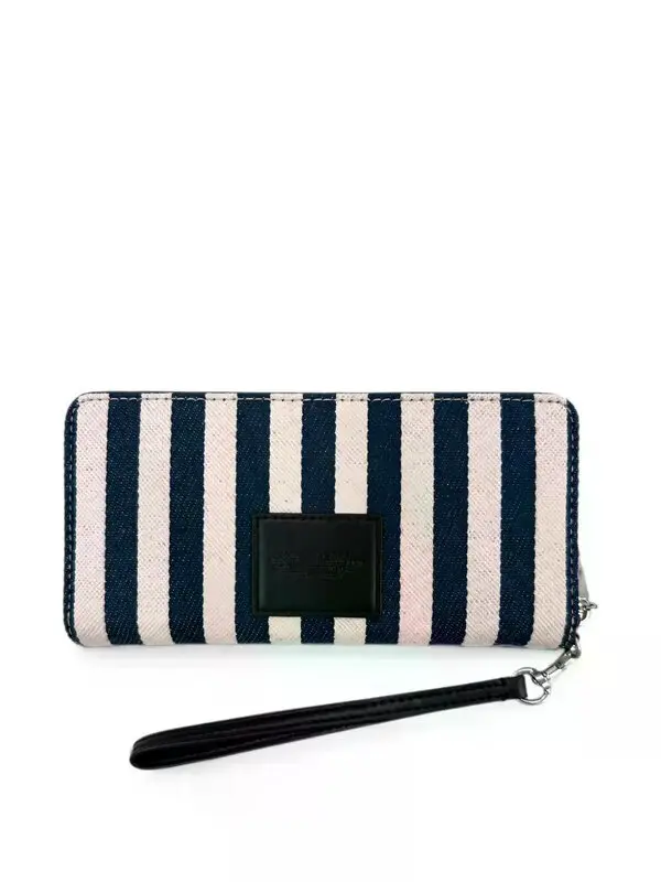 Marc Jacobs The Wallet Striped Embroidered Wallet