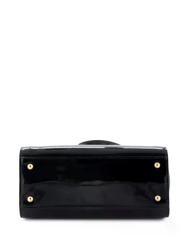 Dolce & Gabbana Miss Sicily Patent Medium Satchel Bag - Black