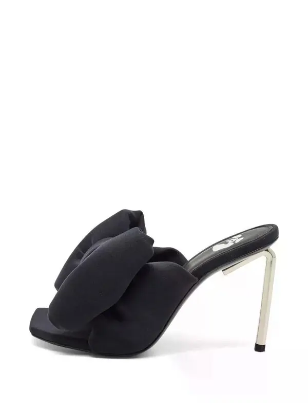 Off-White Allen Bow Slide Heeled Sandals - Black