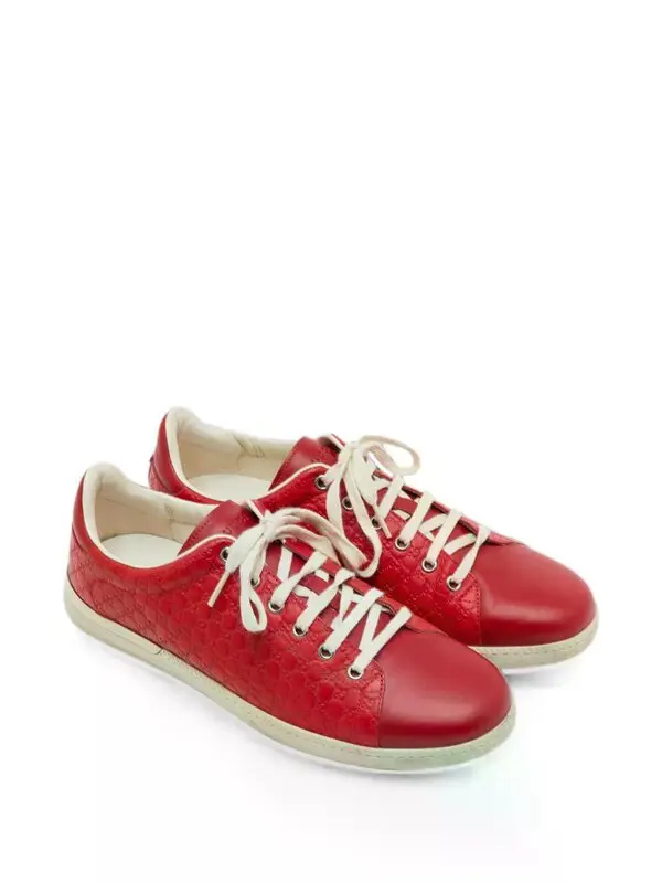 Gucci Ace Microguccissima Sneakers - Red