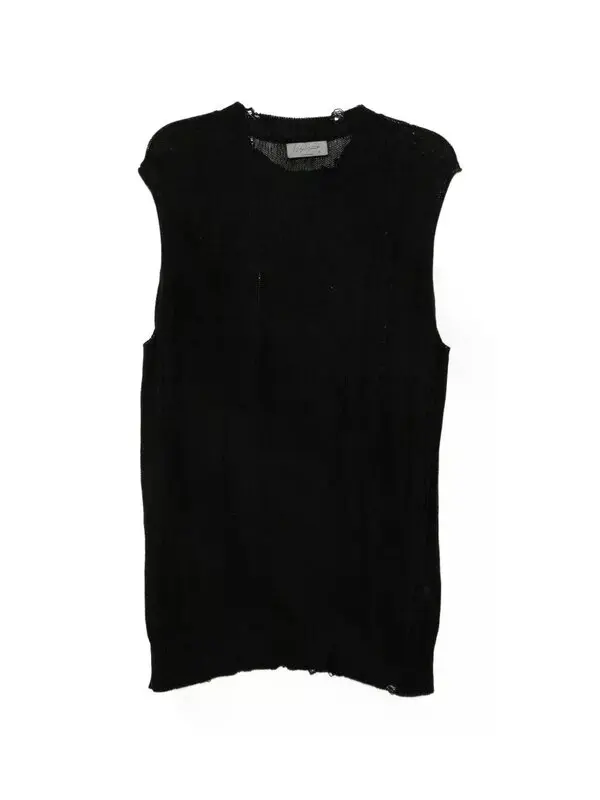 Yohji Yamamoto Rope-pattern Distressed Vest