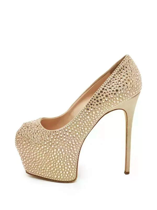 GIUSEPPE ZANOTTI Liza Crystal-embellished Pumps - Neutrals