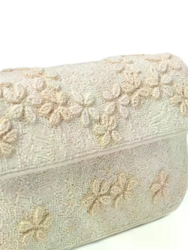 Staud Tommy Hand-beaded Floral Shoulder Bag - White