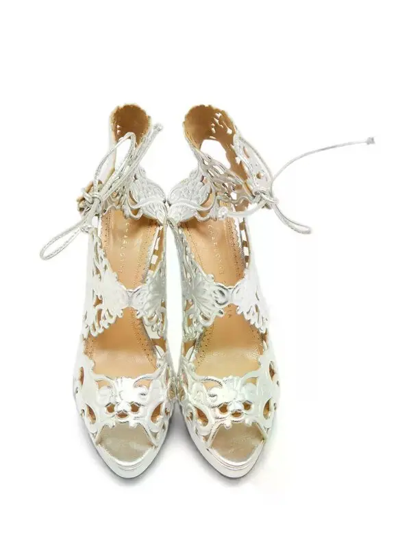CHARLOTTE OLYMPIA Belinda Leather Platform Sandals