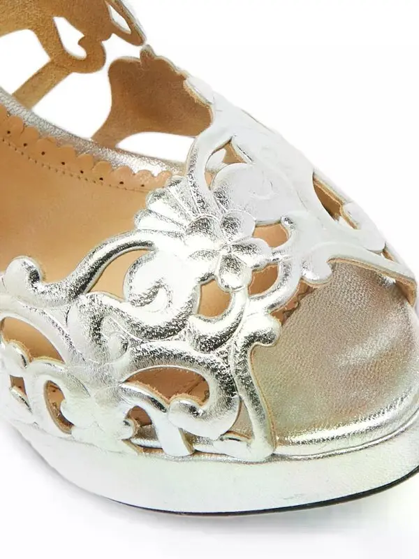 CHARLOTTE OLYMPIA Belinda Leather Platform Sandals