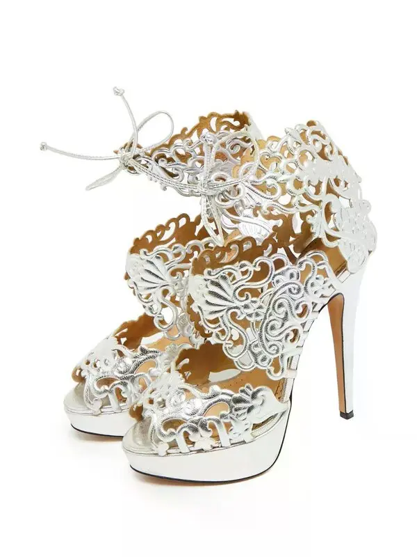 CHARLOTTE OLYMPIA Belinda Leather Platform Sandals