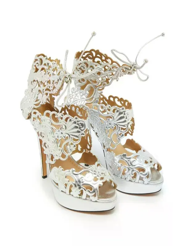CHARLOTTE OLYMPIA Belinda Leather Platform Sandals