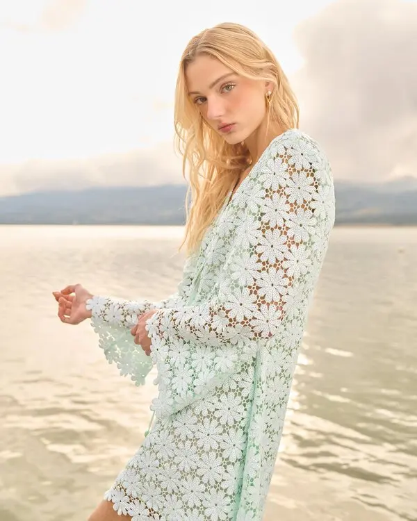 Waimari Seraphine Floral Sequin Lace Mini Dress