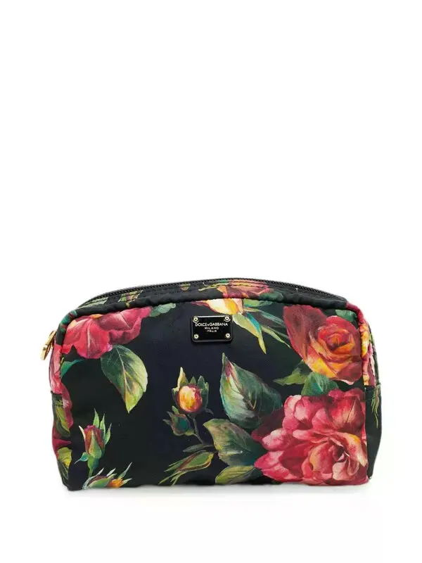 Dolce & Gabbana Rose-print Cosmetic Pouch