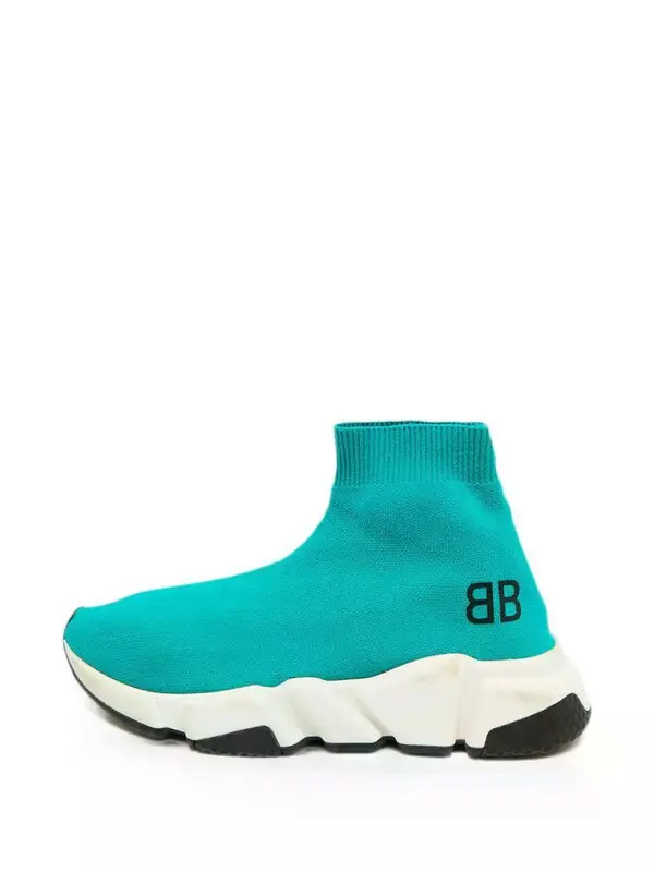 Balenciaga Knit Slip-on High-top Sneakers - Blue