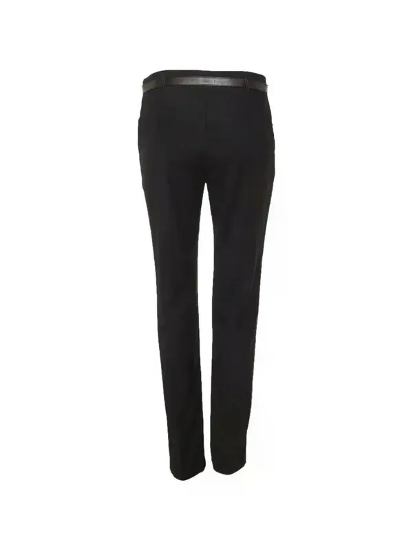 Gucci Leather-trim Belted Wool Trousers