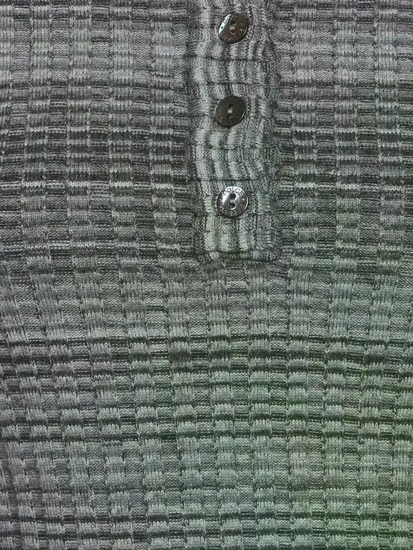 Dolce & Gabbana Rib Knit Henley Neck Sweater