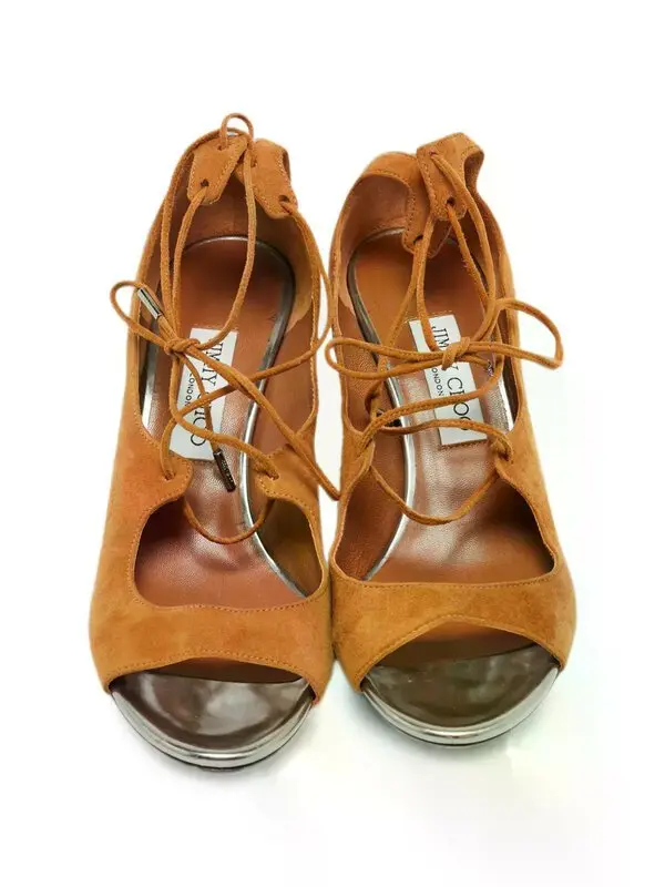 JIMMY CHOO Verie Lace-up Heeled Pumps