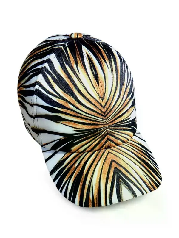 Roberto Cavalli Ray Of Gold Print Baseball Cap - White