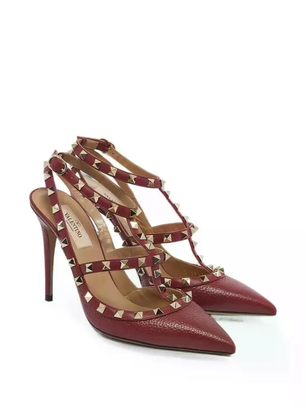 Valentino Garavani Rockstud Leather Heeled Pumps