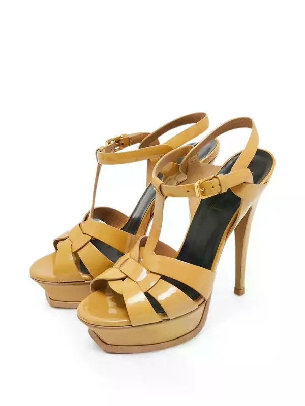 Saint Laurent Tribute Platform Sandals - Yellow