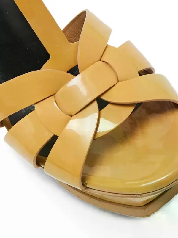 Saint Laurent Tribute Platform Sandals - Yellow
