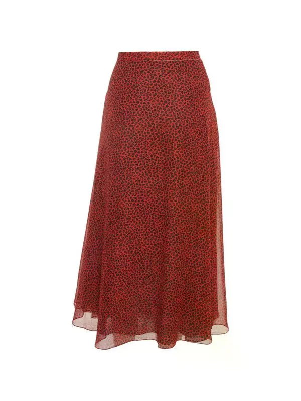 Dior Leopard Print Midi Skirt