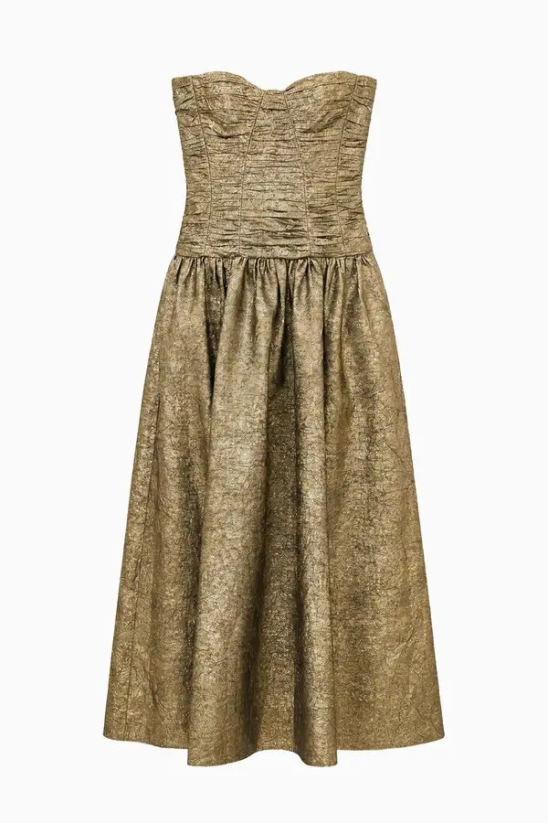 Ulla Johnson Lumina Strapless Taffeta Dress