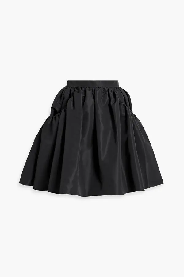 Alexander McQueen Gathered Taffeta Mini Skirt