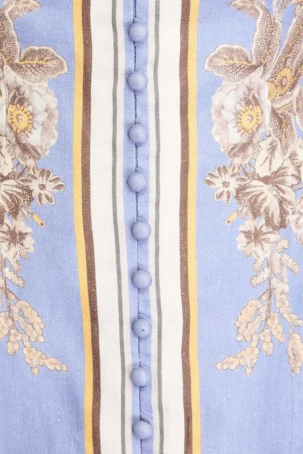 Zimmermann Floralprint Linen Maxi Dress