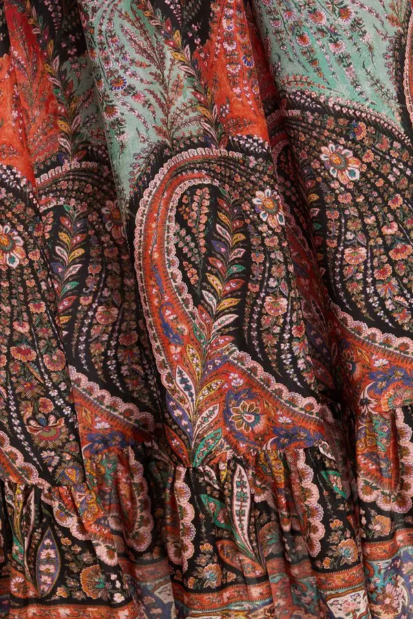 Zimmermann Paisleyprint Silk Maxi Skirt