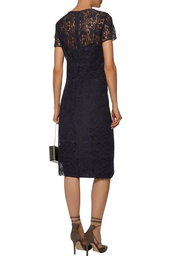 Nina Ricci Cottonblend Lace Midi Dress