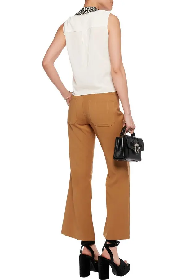 Alice + Olivia Alice Olivia Lorrie Embellished Chiffon Top