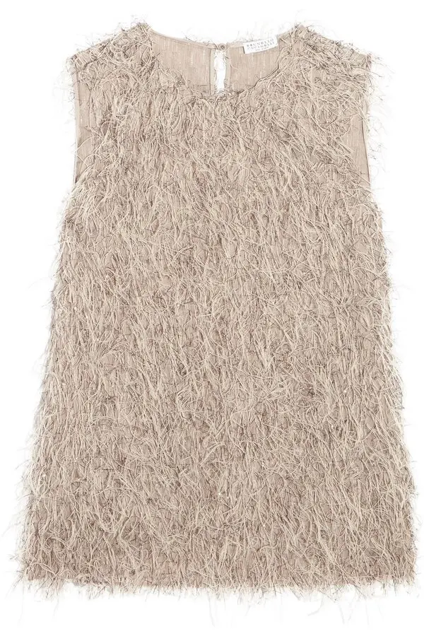 Brunello Cucinelli Fil Coupé Top - Gray