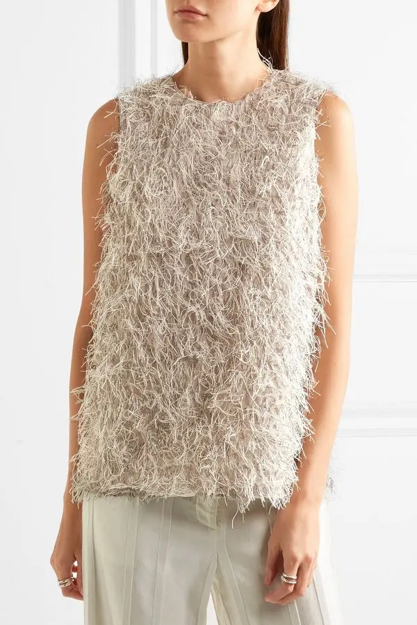Brunello Cucinelli Metallic Fil Coupé Top