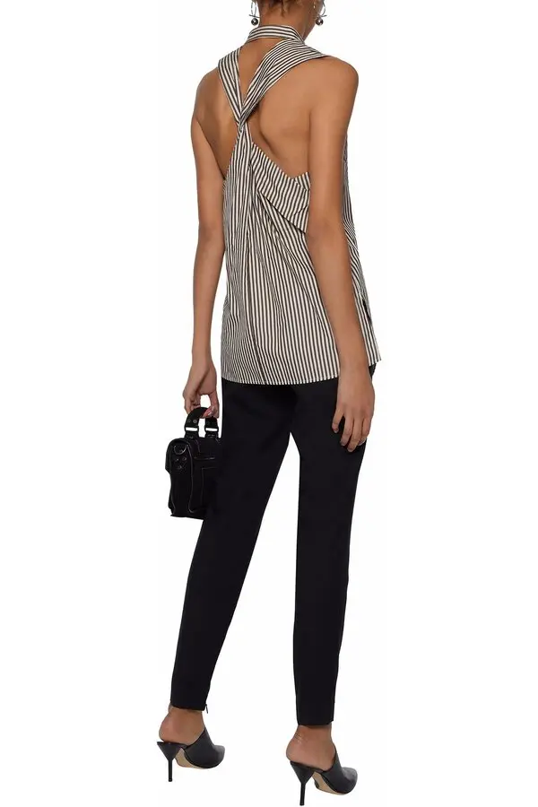3.1 Phillip Lim Twisted Striped Cotton And Silkblend Poplin Shirt