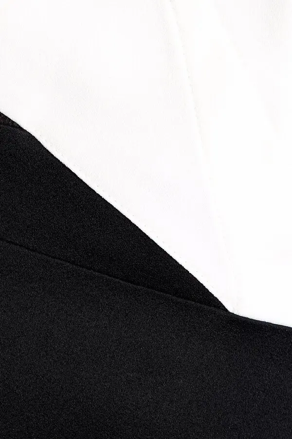 Roland Mouret Mesh-paneled Two-tone Cady Dress
