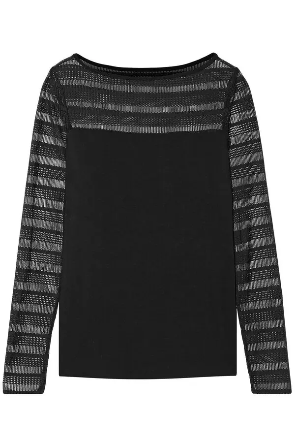 Bailey 44 Lacepaneled Sttretchjersey Top