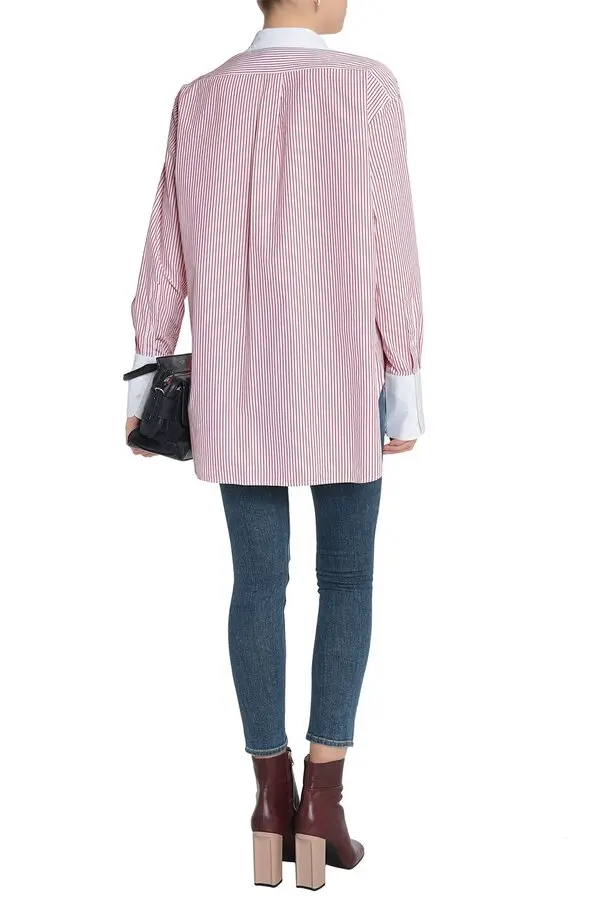 Rag & Bone Striped Cotton And Silkblend Poplin Shirt