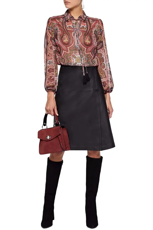 Alice + Olivia Alice Olivia Printed Broadcloth Top