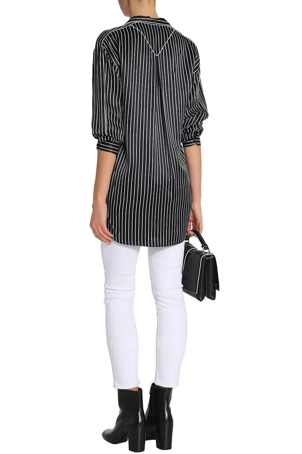 Rag & Bone Striped Silksatin Top