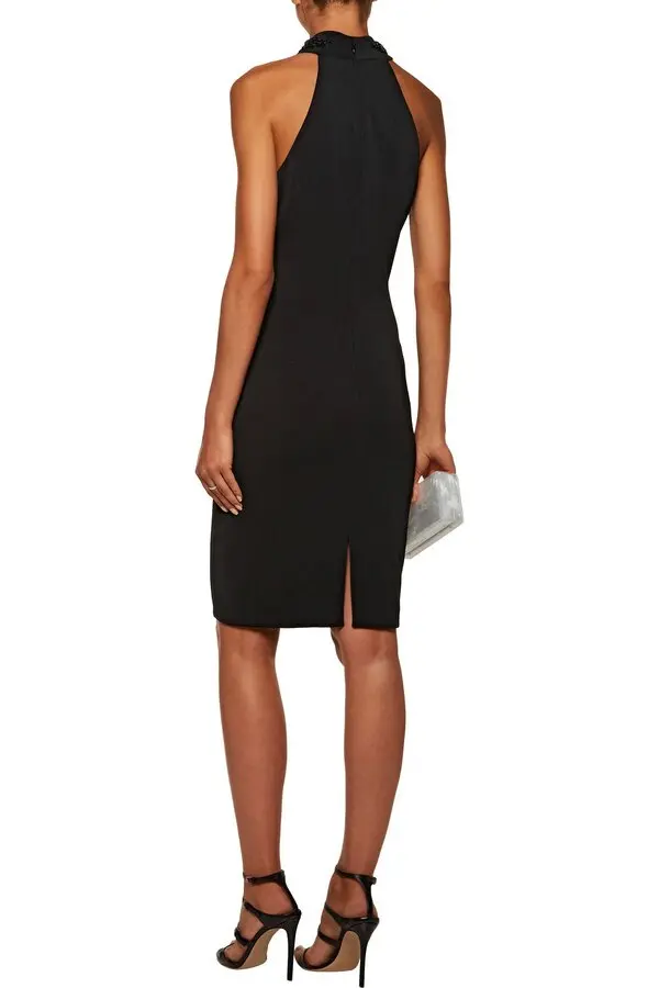 Badgley Mischka Odessa Embellished Stretchcady Dress