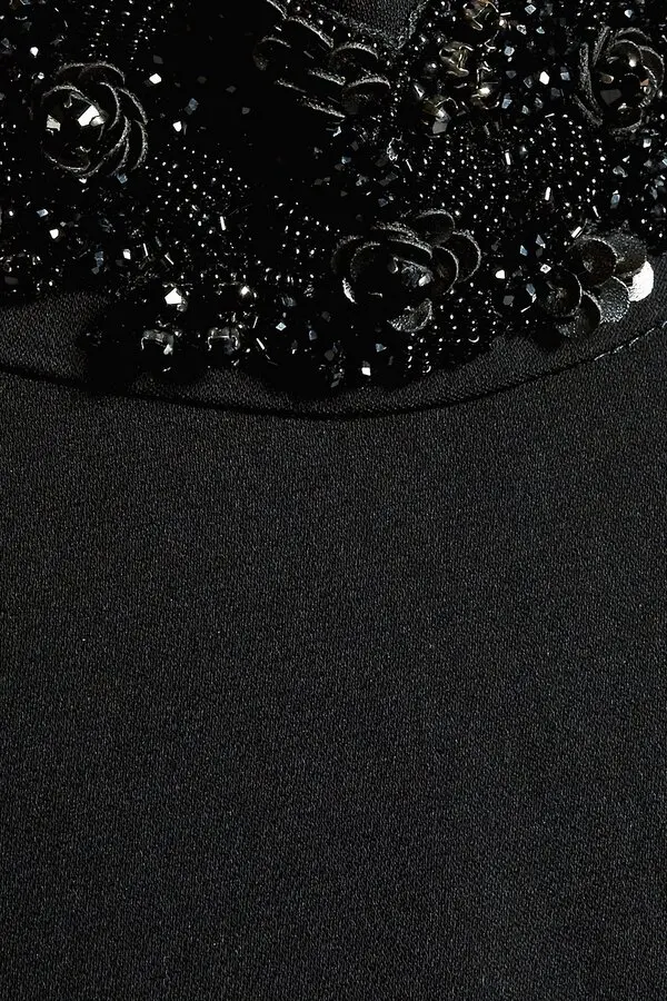 Badgley Mischka Odessa Embellished Stretchcady Dress