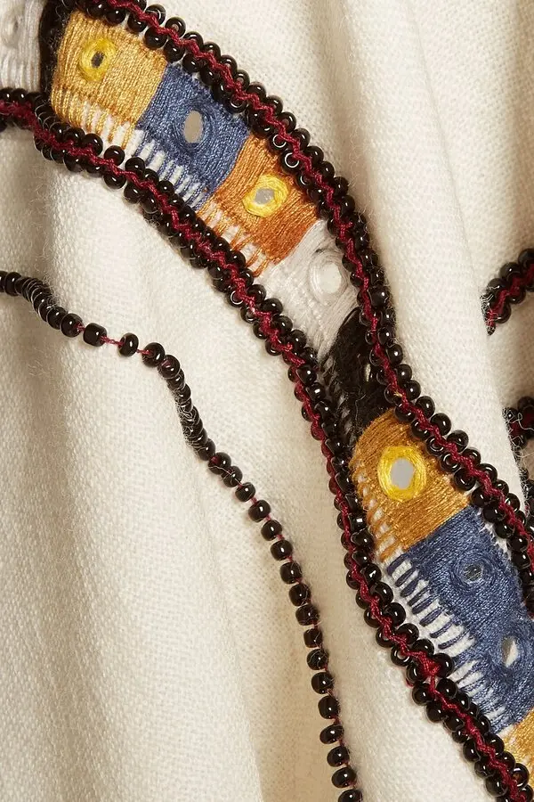 Isabel Marant Étoile Berit Embroidered Wool Hooded Top