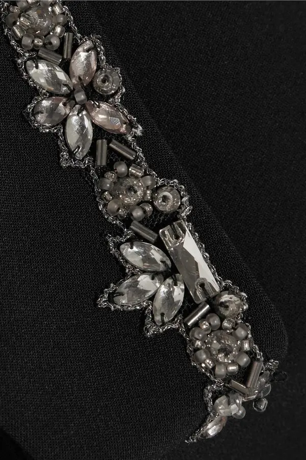 Marchesa Cutout Embellished Stretchcrepe Gown