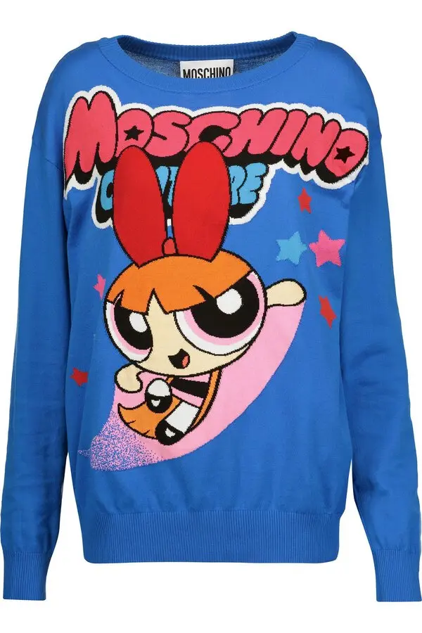 Moschino Intarsia Cottonjersey Sweater